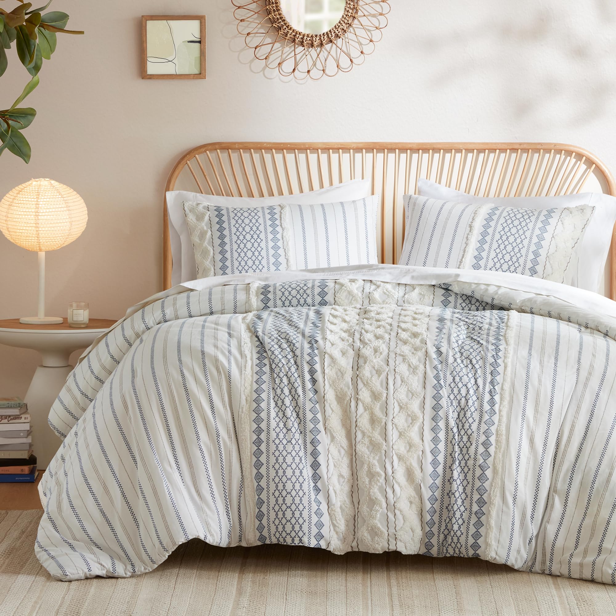 INK+IVY Comforter for Queen Size Bed, Chenille Tufted, Breathable ...