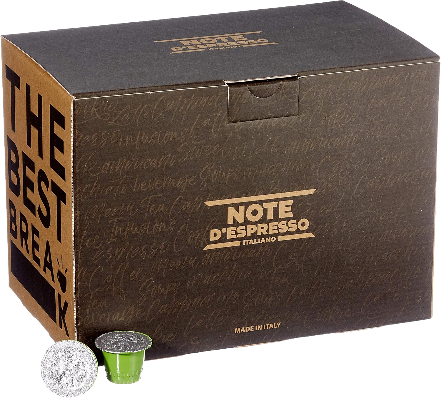 Note d'Espresso - Lot de 100 capsules de chocolat à la menthe, 100 x 7 ...