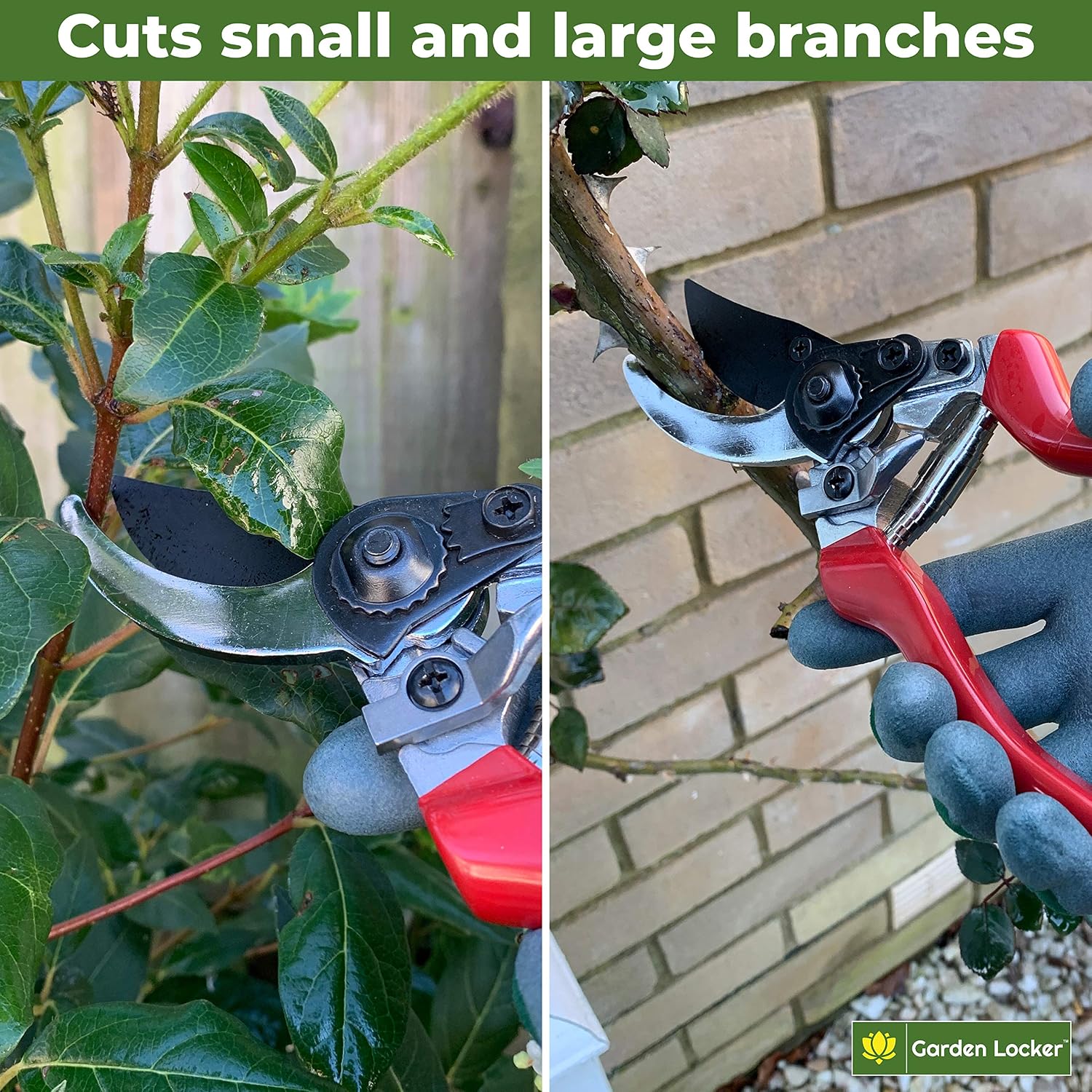 8.5 inch Bypass Pruning Shears with Strong, Durable Grips, Non Stick ...