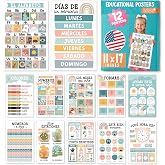 Amazon.com : Hadley Designs Spanish Classroom Decorations - 12 Spanish ...
