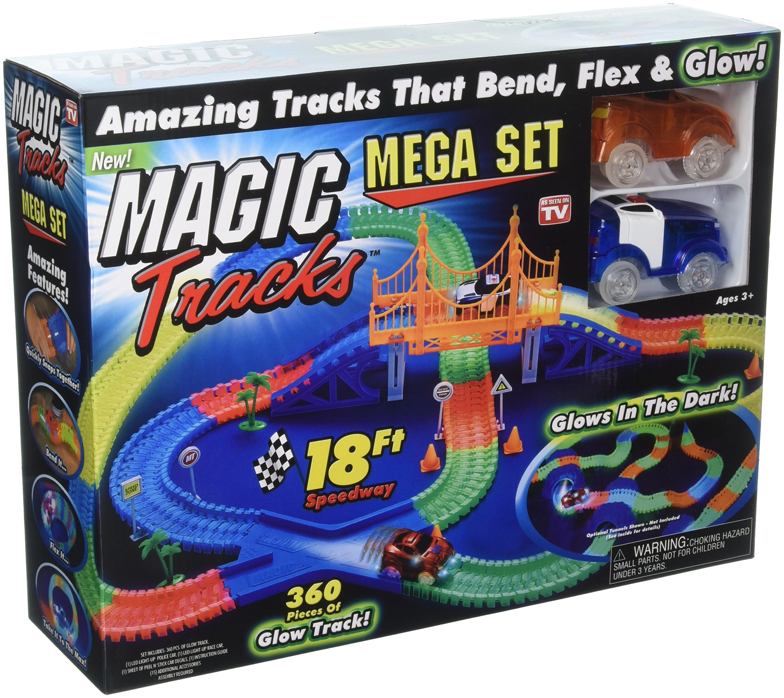 Magic Tracks Mega Set With RED & Blue Car | As Seen On TV | 360 Piece ...