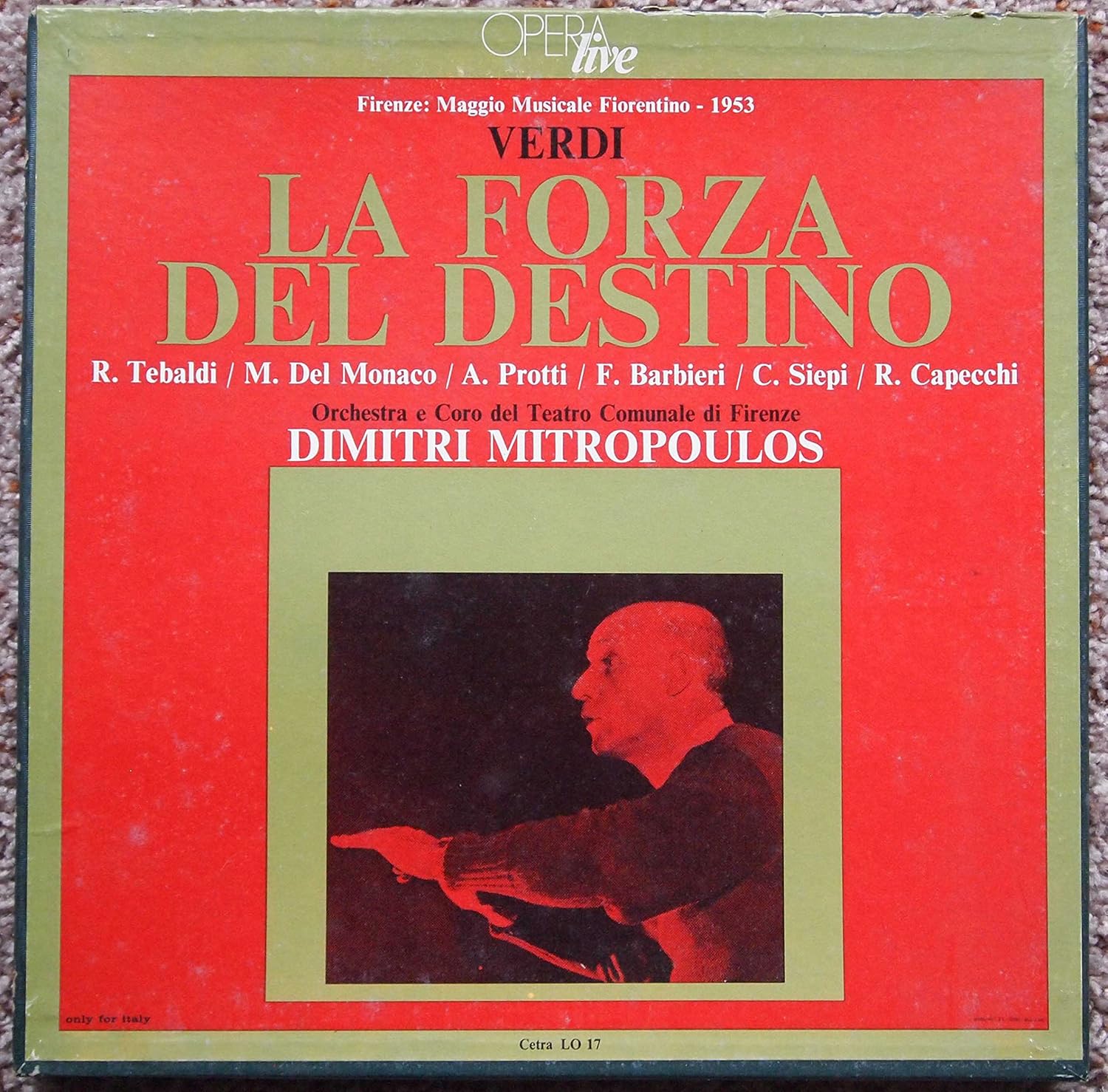 Renata Tebaldi, Aldo Protti, Mario del Monaco, Fedora Barbieri, Verdi ...