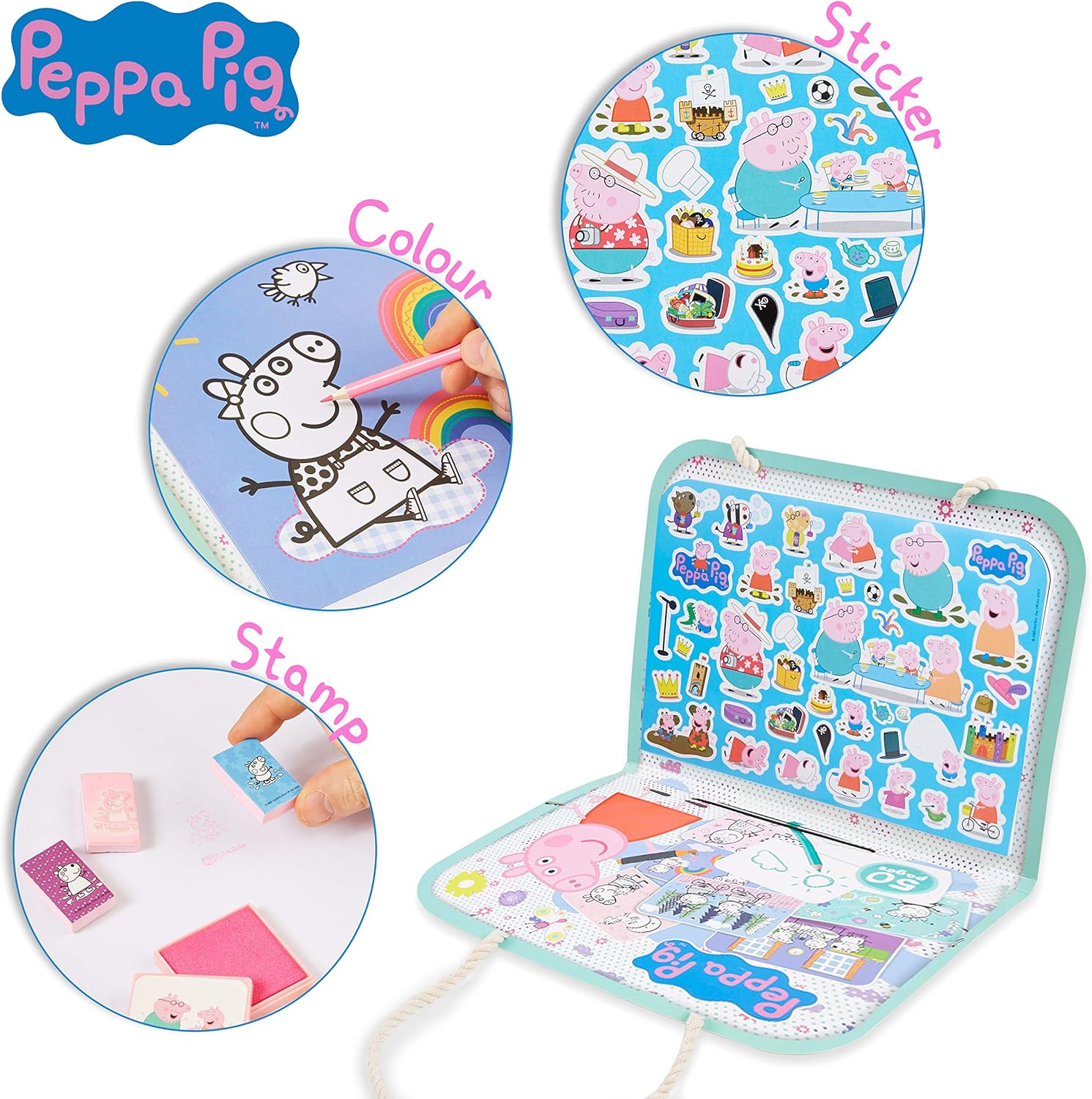 Peppa Pig Colouring Pad with Stamps – BigaMart