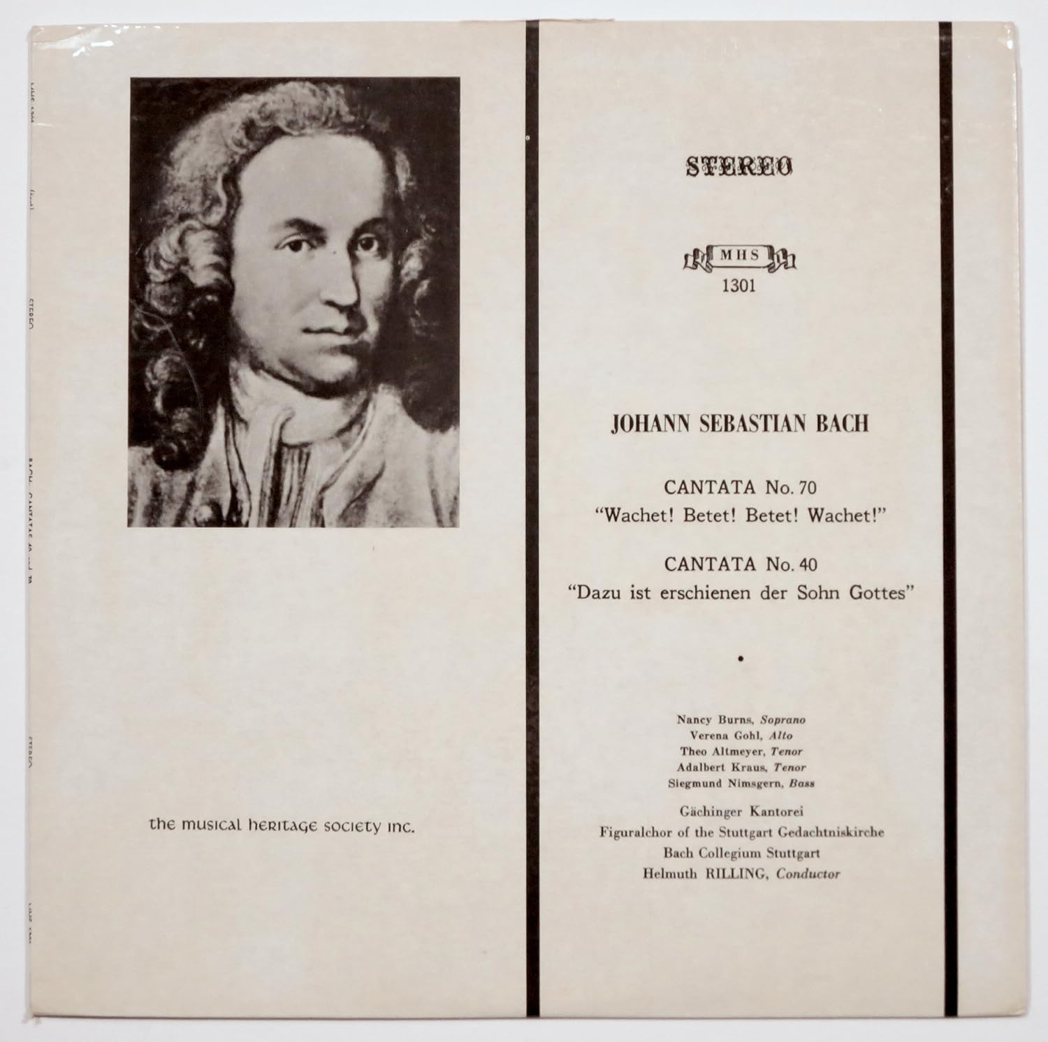 Johann Sebastian Bach, Helmuth Rilling, Conductor, Bach Collegium ...