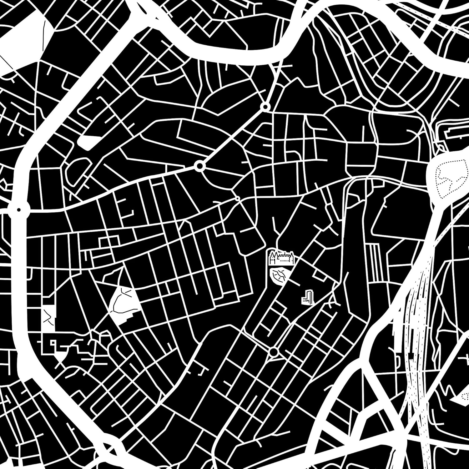 O3 DESIGN STUDIO Sheffield, England Paper Cut Map White 30×30 cm Paper ...