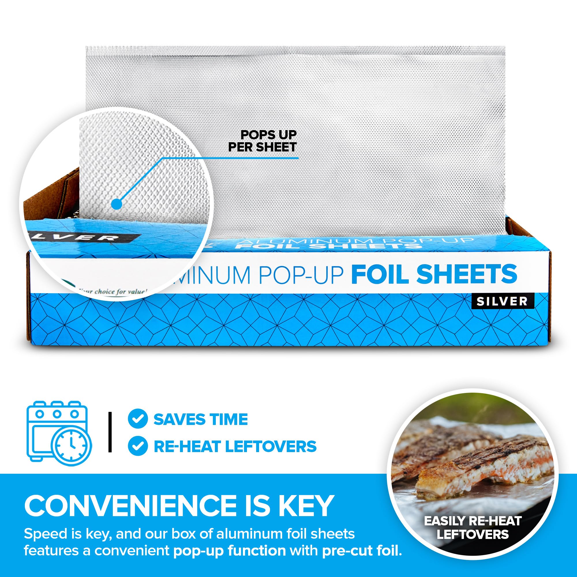 Mua 500 Count Pre-Cut Deli Aluminum Foil Sheets, 12” Heavy Duty Pop Up ...
