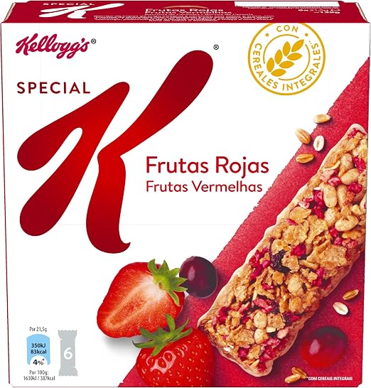 Kellogg's Special K Frutos Rojos Barritas - Paquetes de 6 x 21,5 g ...