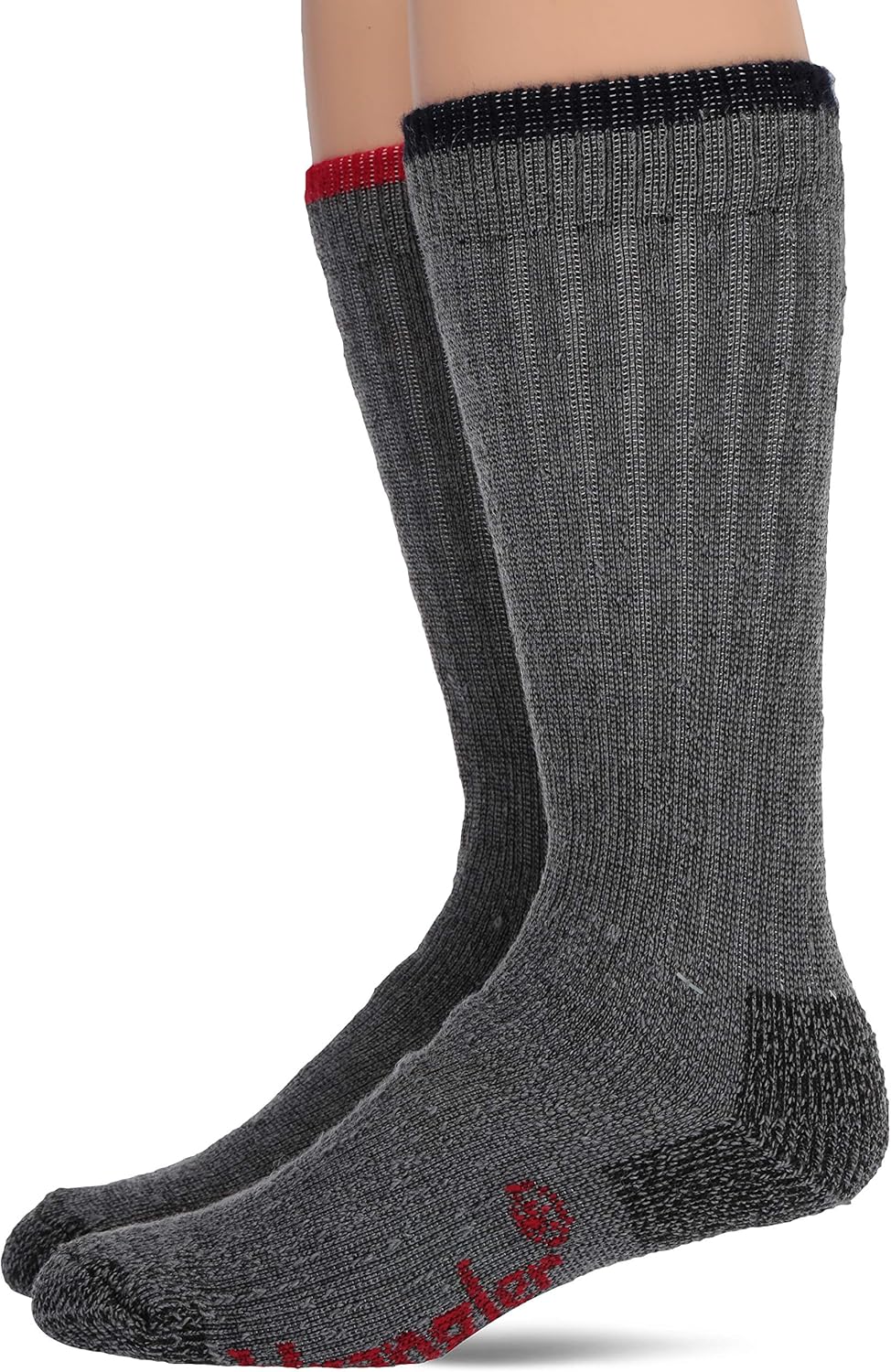 Wrangler Men's Merino Wool Ultra-Dri Boot Crew Socks 2 Pair Pack ...