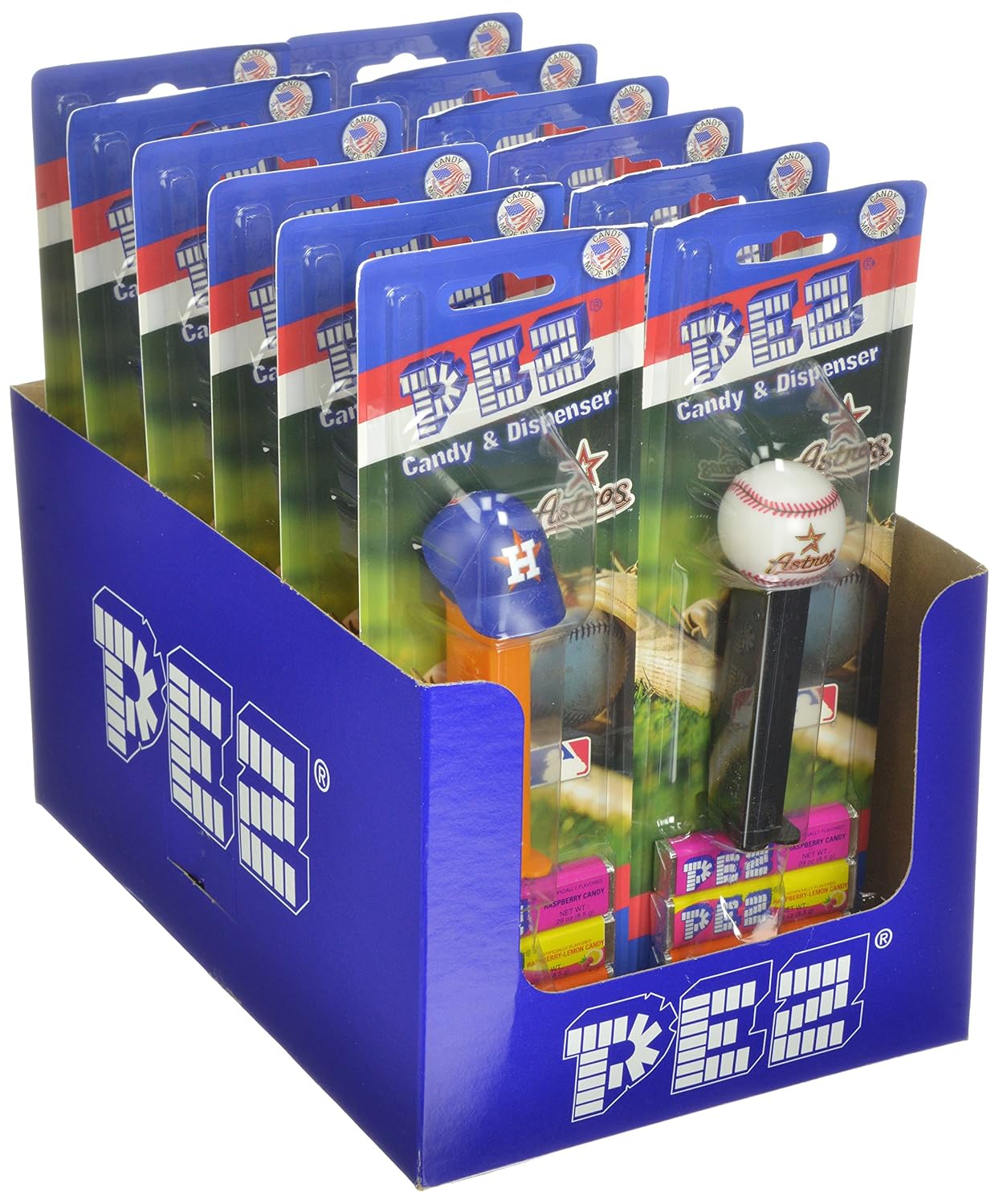 Amazon.com : PEZ MLB Candy Dispensers, Houston Astros, 0.87 Ounce (Pack ...