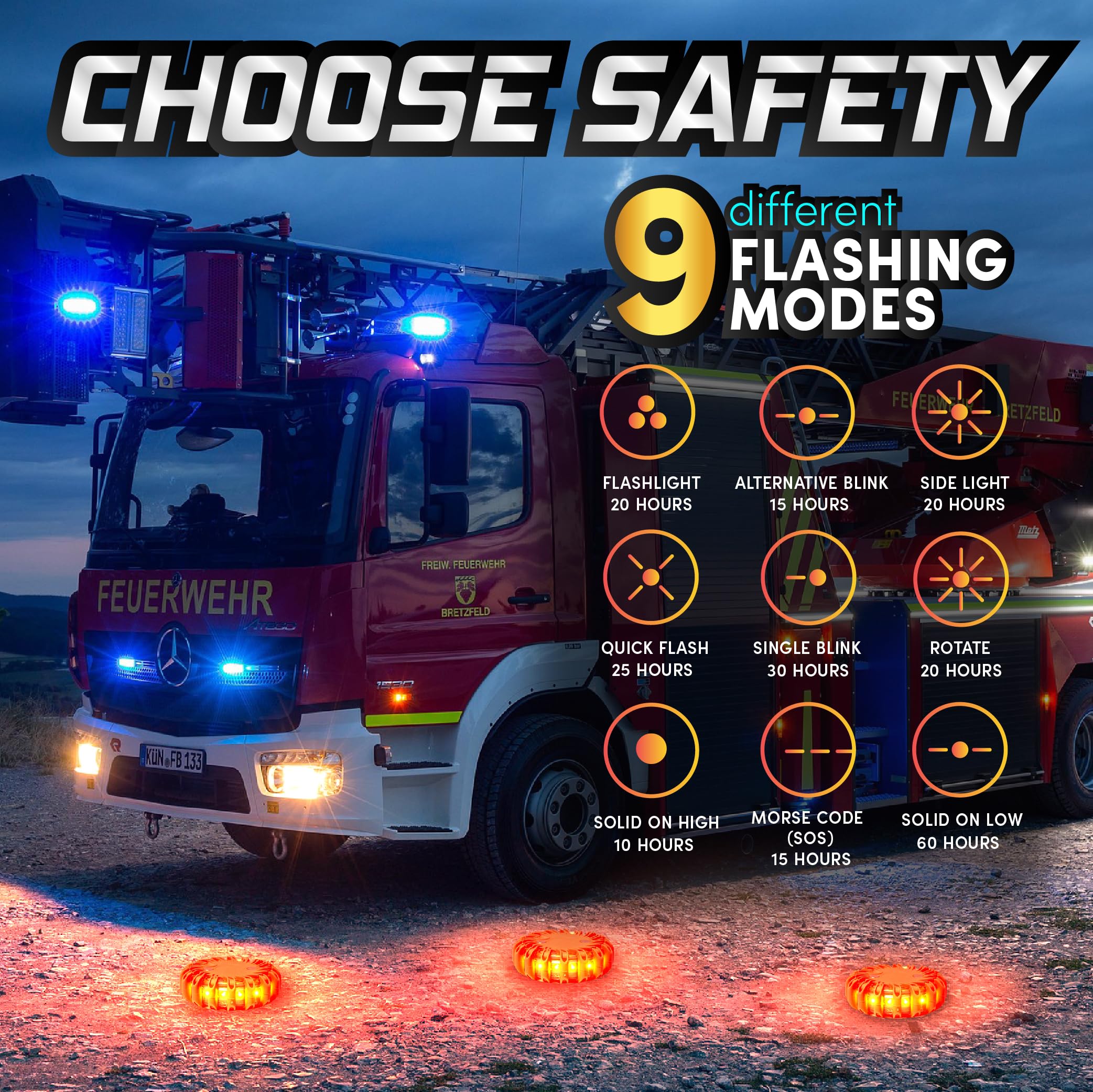 Mua MARCALA Emergency Flares for Cars 12-Pack | Roadside Emergency Car ...