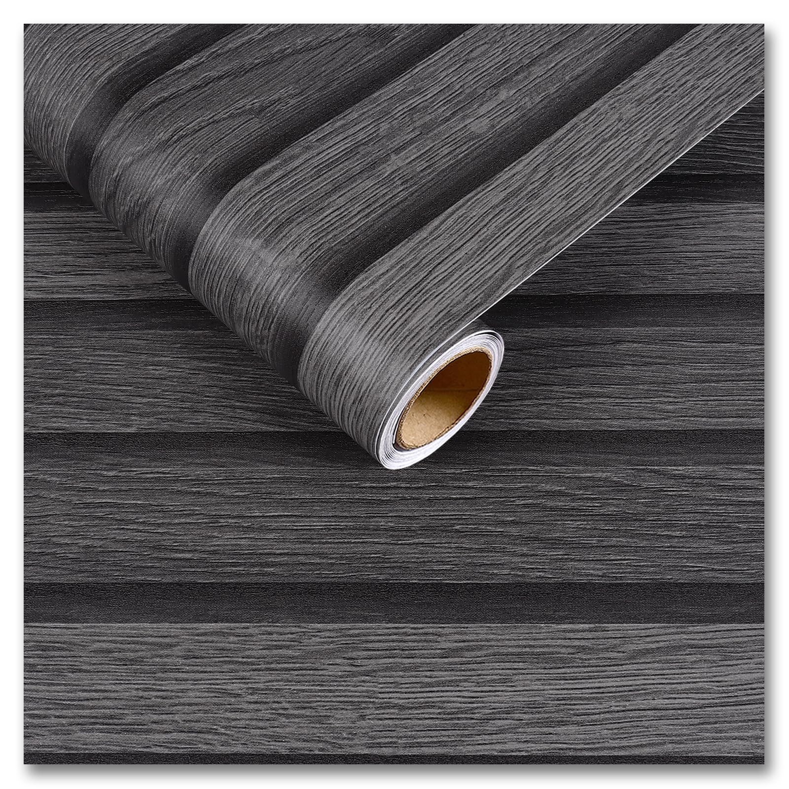 CRE8TIVE Dark Grey Wooded Slats Wallpaper Wood Look Contact Paper Peel ...