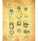 Amazon.com: Thomas Edison Light Bulb Invention 18x24 Poster: Posters ...
