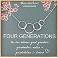 Amazon.com: AnalysisyLove Four Generations Necklace for Great Grandma ...