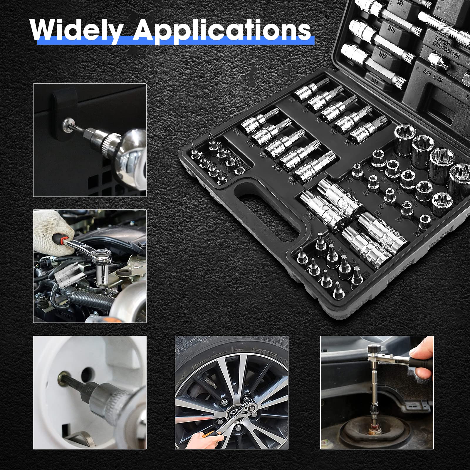 Mua PTSTEL 53PCS Master Torx Bit Socket Set,8 Point Star Bit for ...
