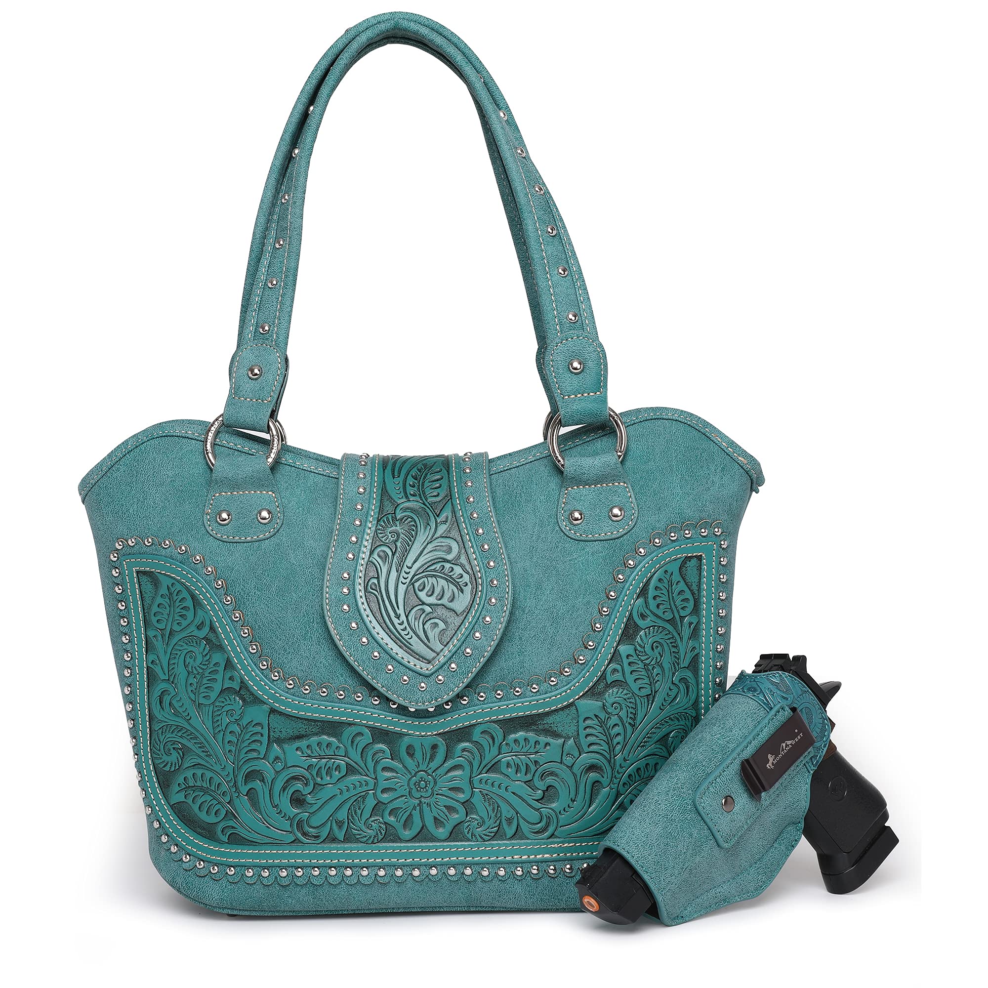 Montana West Shoulder Bag Western Tote Bag Purses Tooled Women's ...