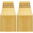 Amazon.com: OGORI 2 Pack Sequin Table Runner Gold,12 x 108 inch Glitter Gold Table Runner for ...