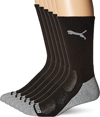 Puma Men's 6 Pack Crew Socks, black/Gray, 10-13 at Amazon Men’s ...