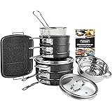 Amazon.com: GRANITESTONE Stackmaster 5 Piece Mini Cookware Set, Scratch ...