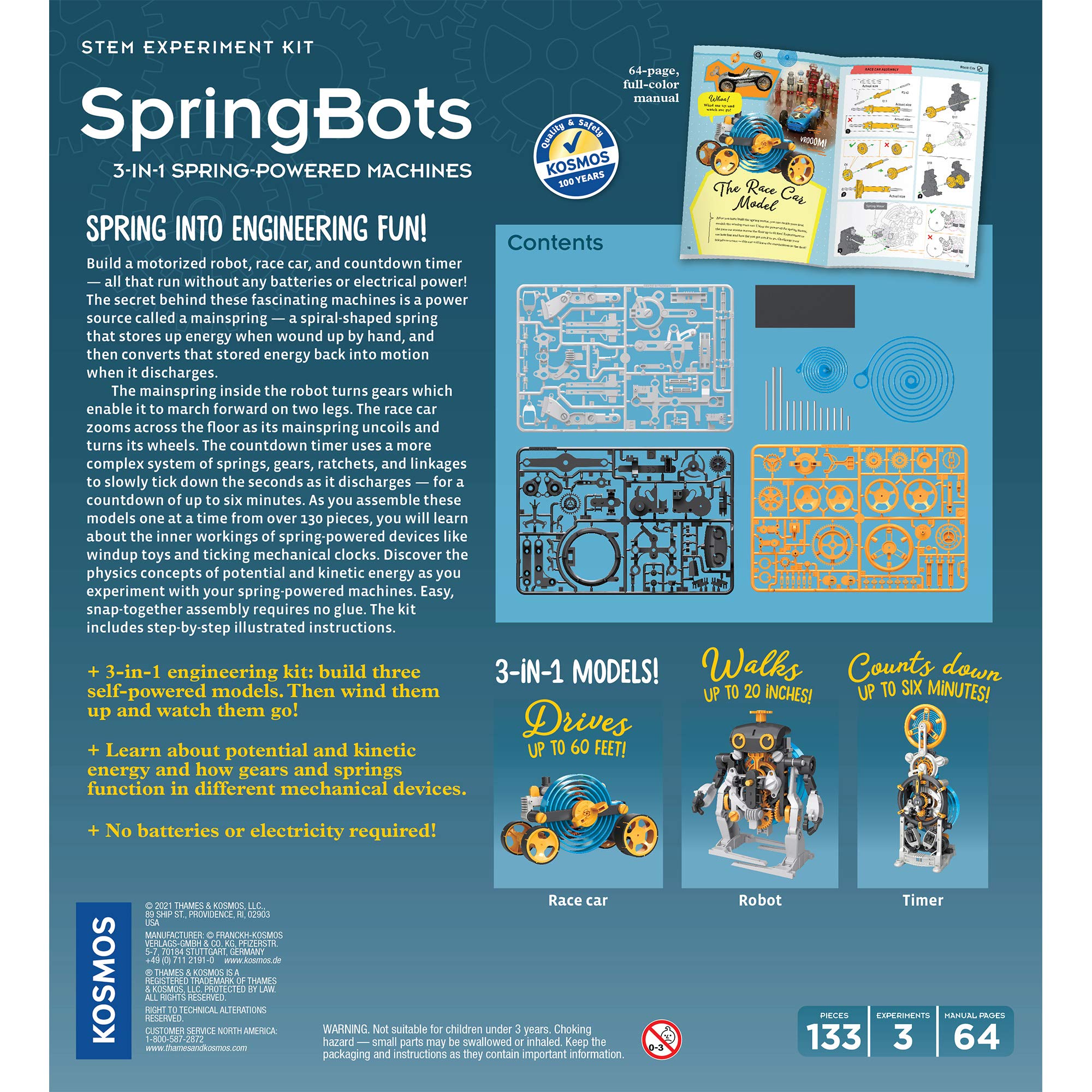 Mua Thames & Kosmos SpringBots STEM Kit | Build 3 Spring-Powered| Race ...