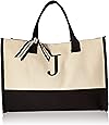 Amazon.com - Mud Pie Classic Black and White Initial Canvas Tote Bags ...