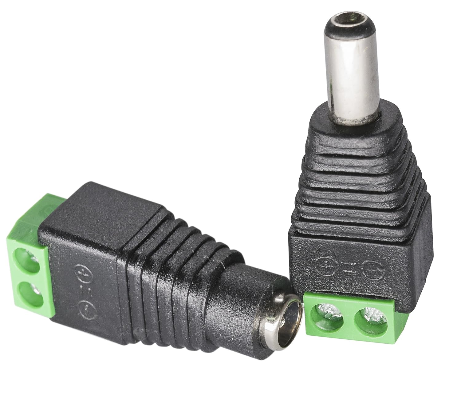 Male and Female Barrel Connector Plug 5.5mm x 2.1mm for CCTV Cameras ...