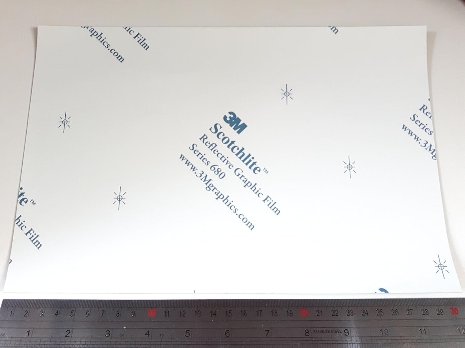 3M Black Reflective Adhesive Film Sheeting for Shop Sign Car Bike – A4 ...