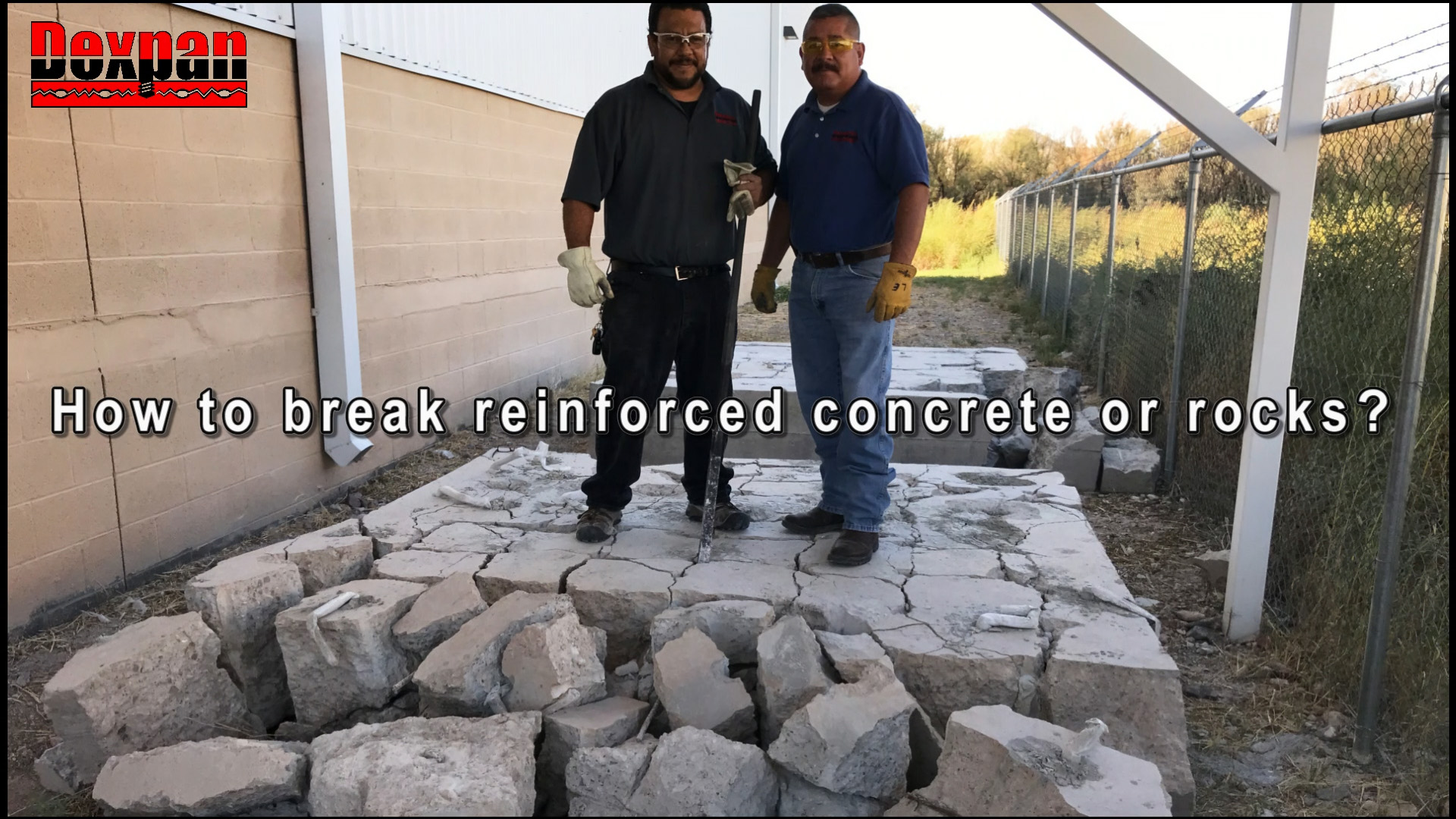 Watch Dexpan breaks concrete or rocks easily vs Jackhammer Breaker on ...