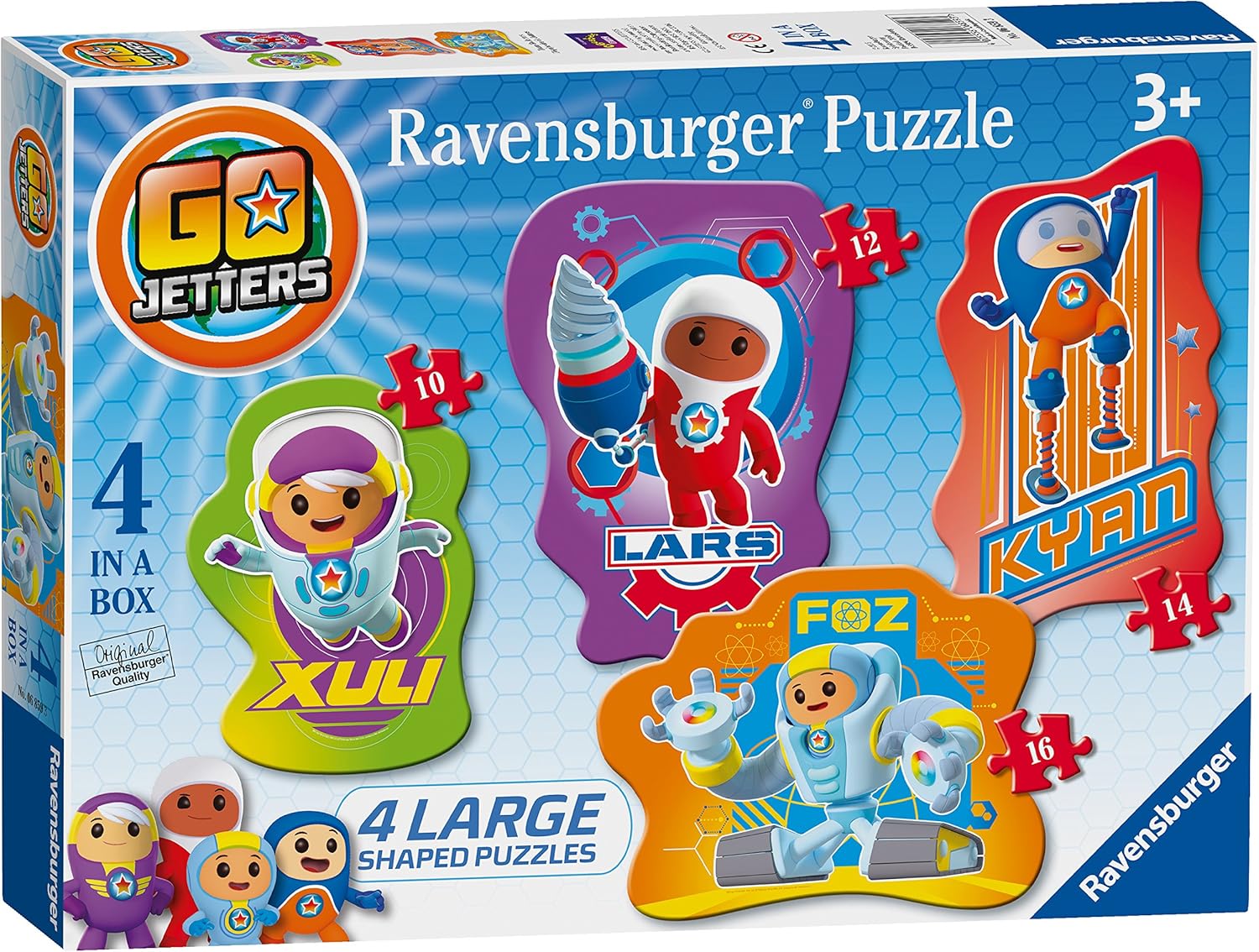 Ravensburger 6859 Go Jetters 4 Shaped Jigsaw Puzzles - (10,12,14,16 ...