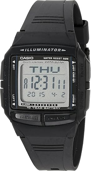 Casio Men's Multilingual Databank Digital Watch DB-36-1AV: Casio ...