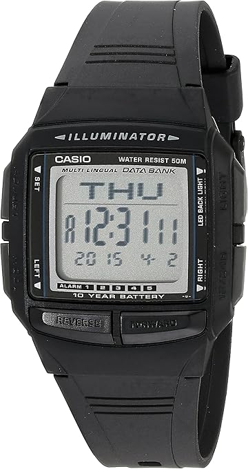 Casio Men's Multilingual Databank Digital Watch DB-36-1AV: Casio ...