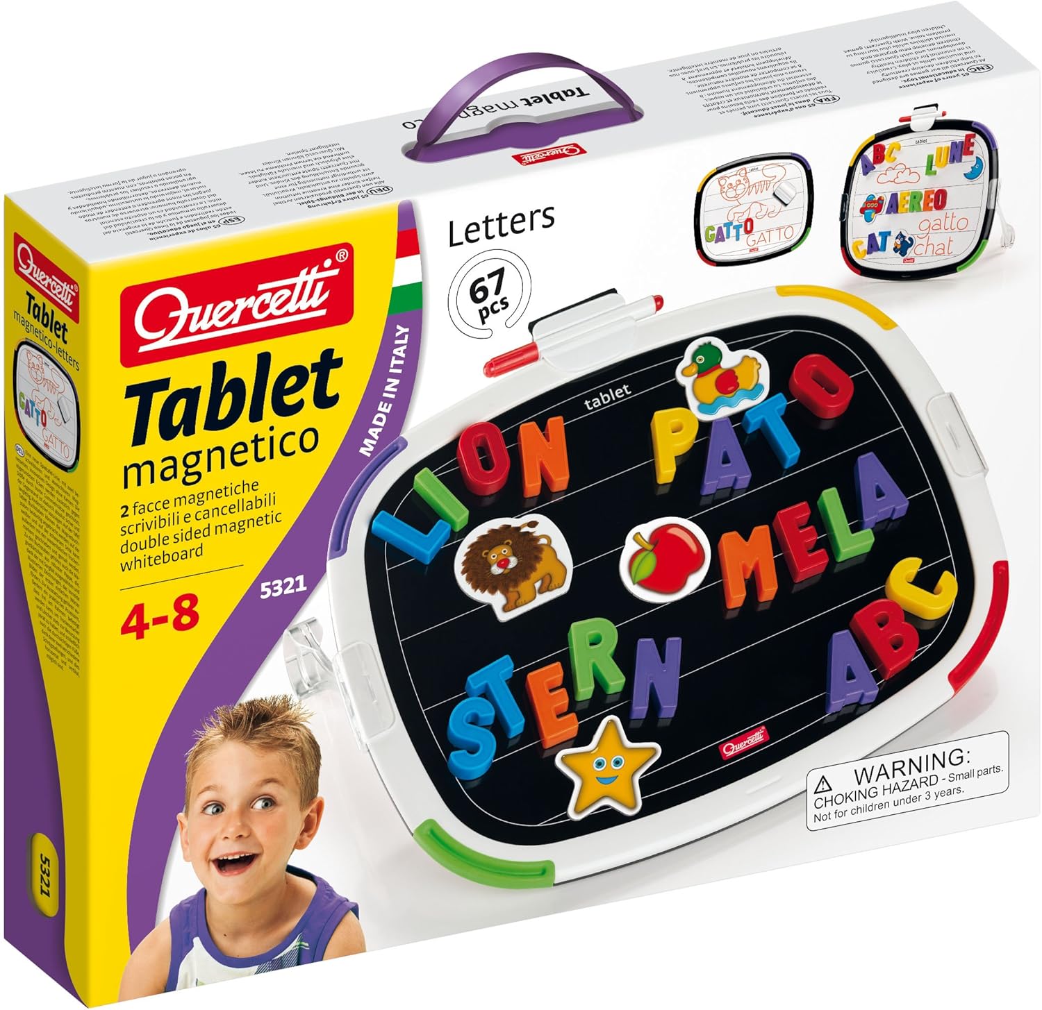 Quercetti - 5321 Tablet Magnetico Lettere Basic: Amazon.it: Giochi e ...
