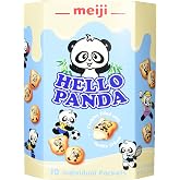 Amazon.com : Meiji - Hello Panda Milk Cream Biscuits (Large Box) 9.1 Oz ...