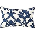 Pillow Perfect Outdoor/Indoor Basalto Navy Lumbar Pillows, 11.5" x 18.5 ...