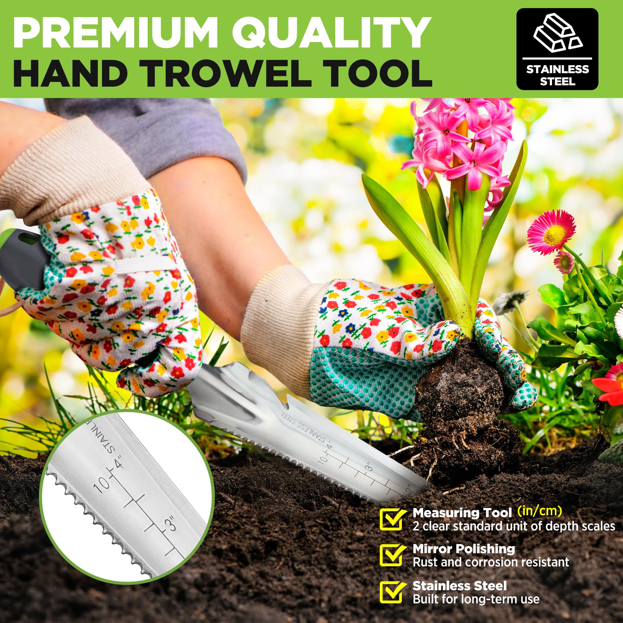 Mua WORKPRO Hand Weeder Puller, 5-in-1 Stainless Steel Garden Trowel ...