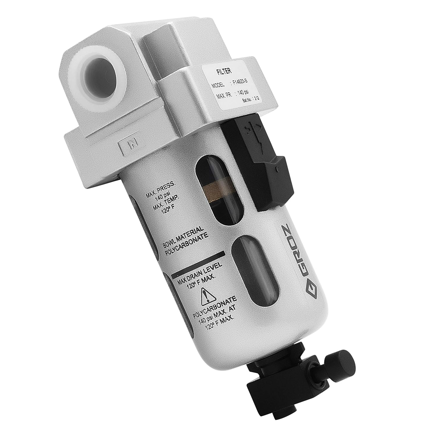 Compressed Air Treatment 60153 145 PSI Max Pressure Semi-Automatic ...