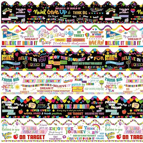 Geyee 84 Pieces 83 Feet Classroom Bulletin Board Borders Scalloped ...