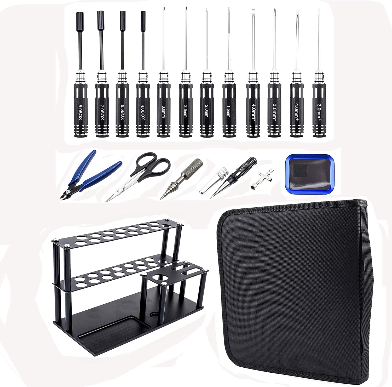 Amazon.com: Readytosky 19in1 RC Tool Kit Flat/Phillips/Hex Screwdriver ...