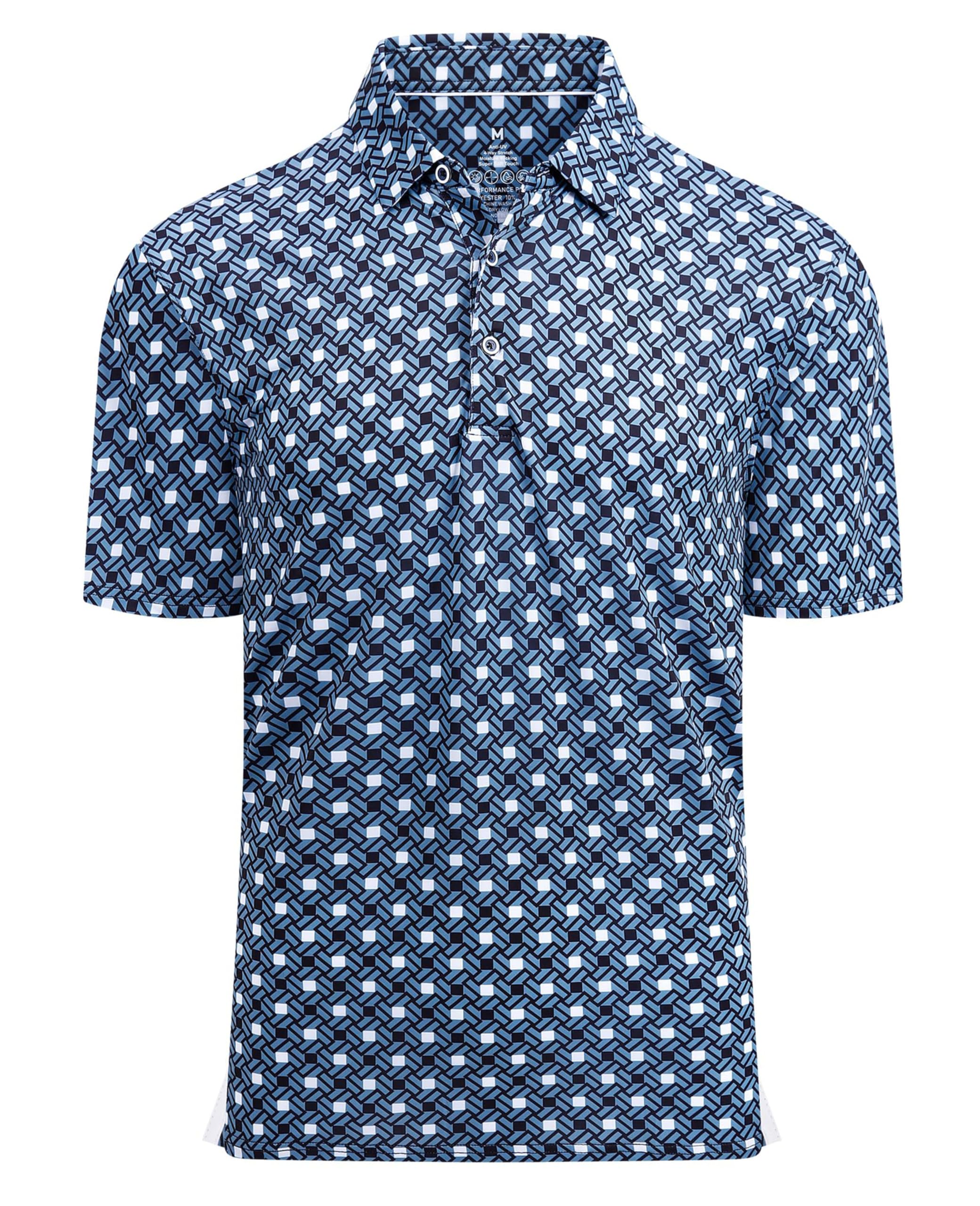 Hodaweisolp Golf Shirts for Men Dry Fit Print Moisture Wicking ...