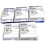 Epson LabelWorks Standard LK (Replaces LC) Tape Cartridge ~1/2" Black ...