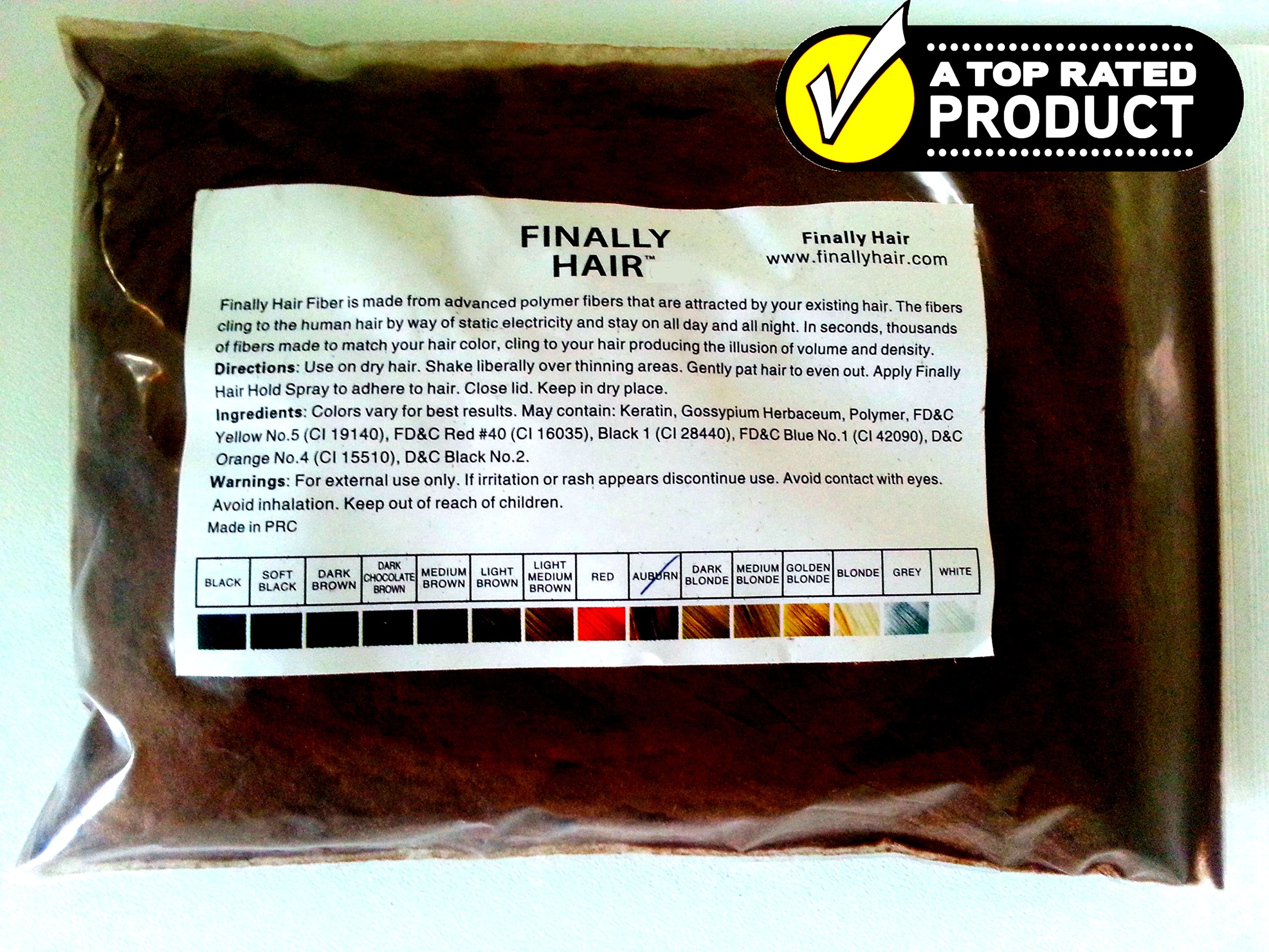 Amazon.com: Finally Hair Building Fiber Refill 100 Grams Hair Loss ...