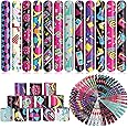 Amazon.com: Sosation 60 Pcs 80s 90s Party Slap Bracelets Favors ...
