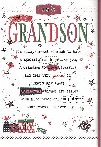 Grandson Christmas Card ~ To A Wonderful Grandson ~ Christmas Presents ...