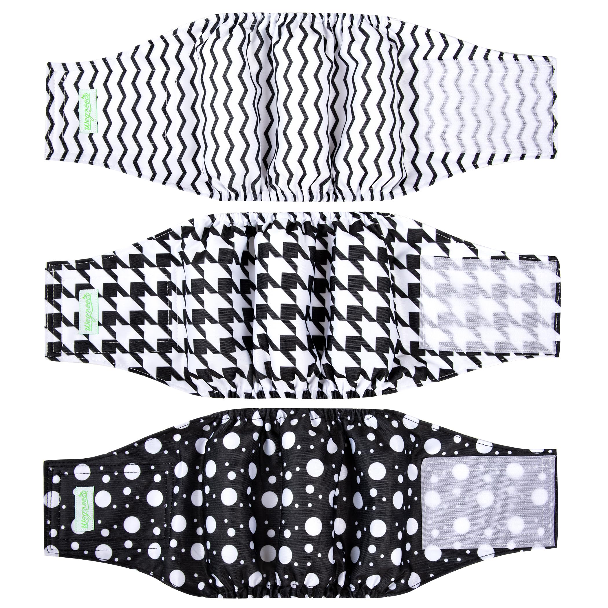 wegreeco Washable Male Dog Belly Band (Stylish Pattern)- Pack of 3 ...