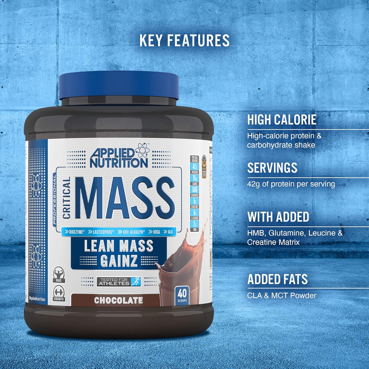 Applied Nutrition Critical Mass Professional Protein Powder, High ...