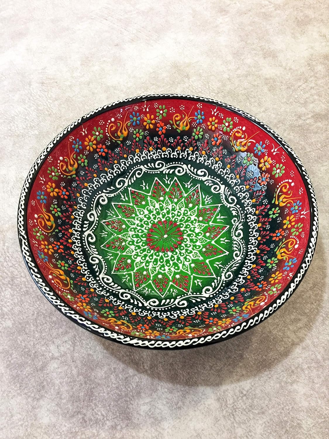 IstanbulCeramicWorkshop 10'' Decorative Serving Bowl, Large Colorful ...