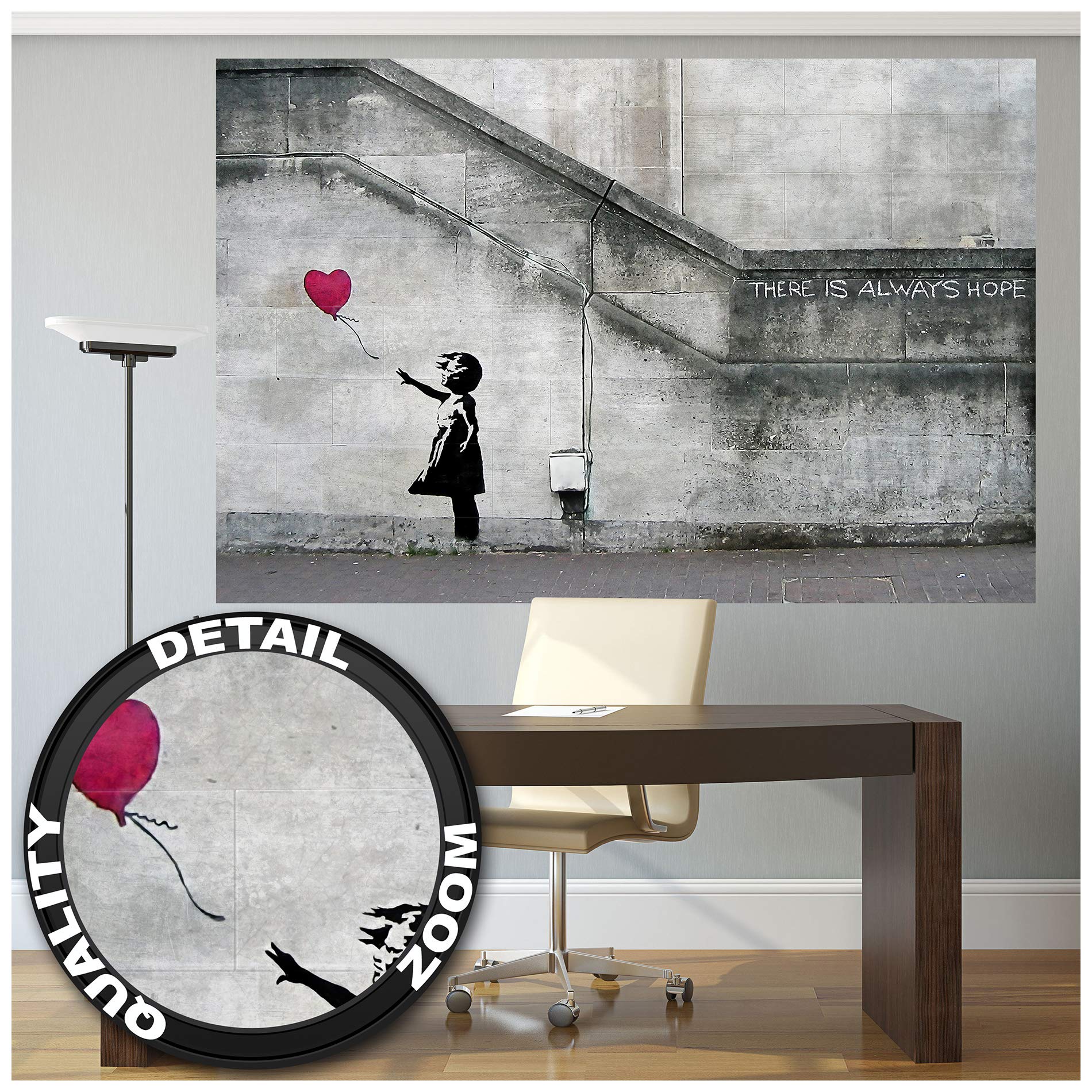Buy Poster – Banksy Art Balloon Girl – Mural Decoration There Is Always ...