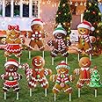 Amazon.com : Memorywuu 8 Pcs Christmas Gingerbread Man Yard Signs with ...
