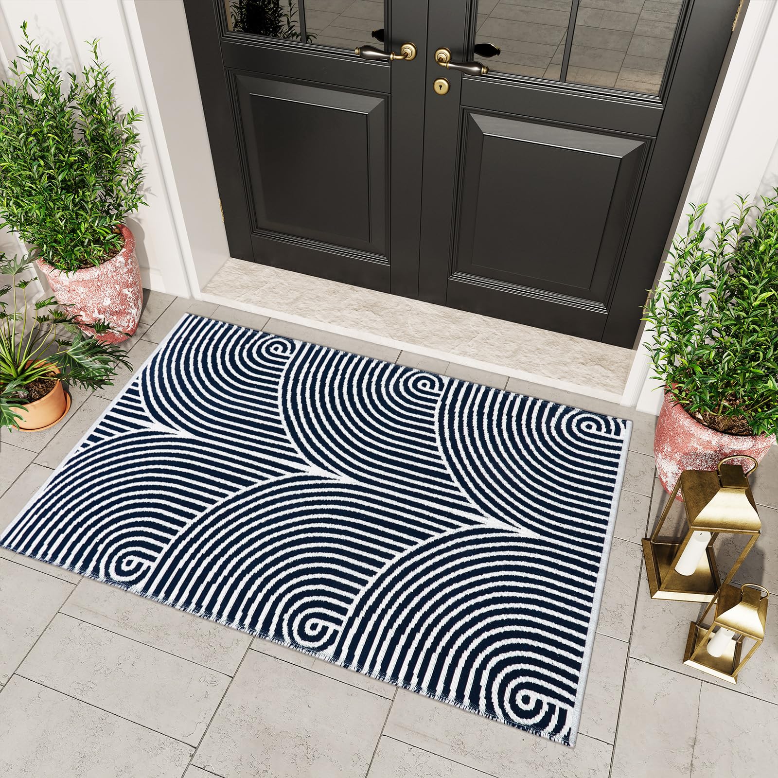 Tiffasea Front Door Rug Washable Rug 3'x5' Entryway Rugs Indoor, Cotton ...