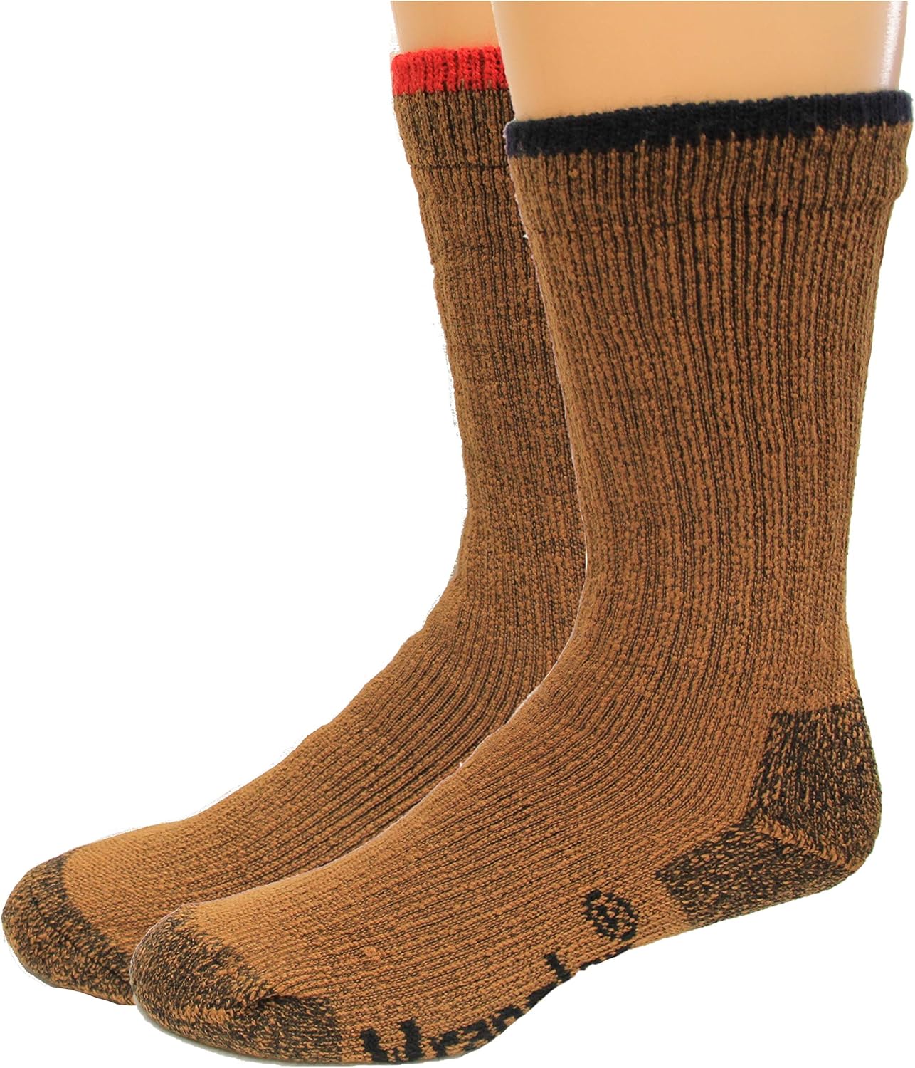 Wrangler Riggs Workware Crew Socks 2 Pair, Brown, Men's Shoe size 9-13 ...