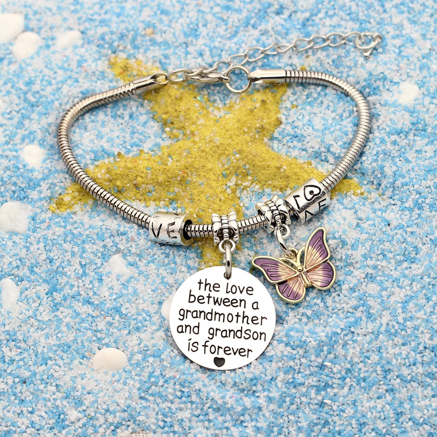 ACAROMAY Grandma Bangles Granddaughter Nana Love Wrist Bracelets ...